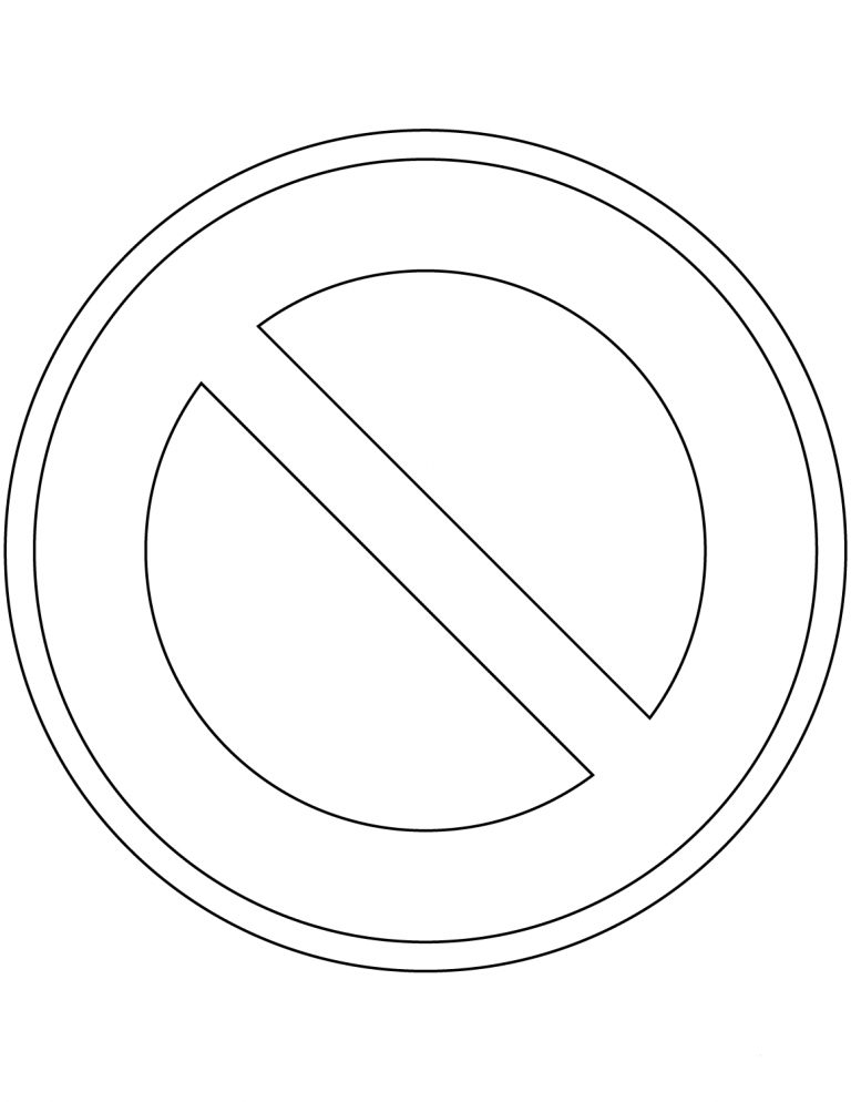 "No Parking" Sign in Japan coloring page - ColouringPages