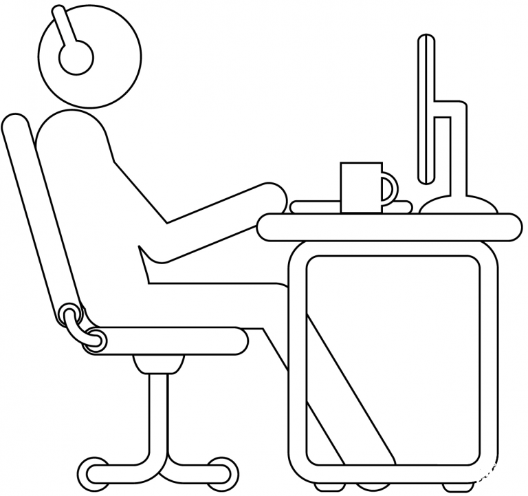 Office Desk coloring page - ColouringPages