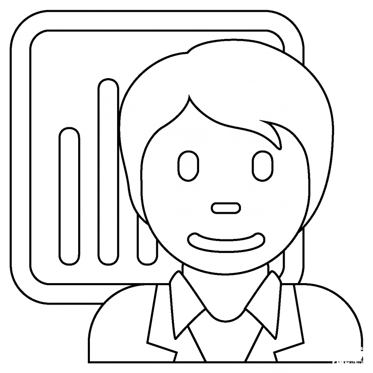 Office Worker Emoji coloring page - ColouringPages
