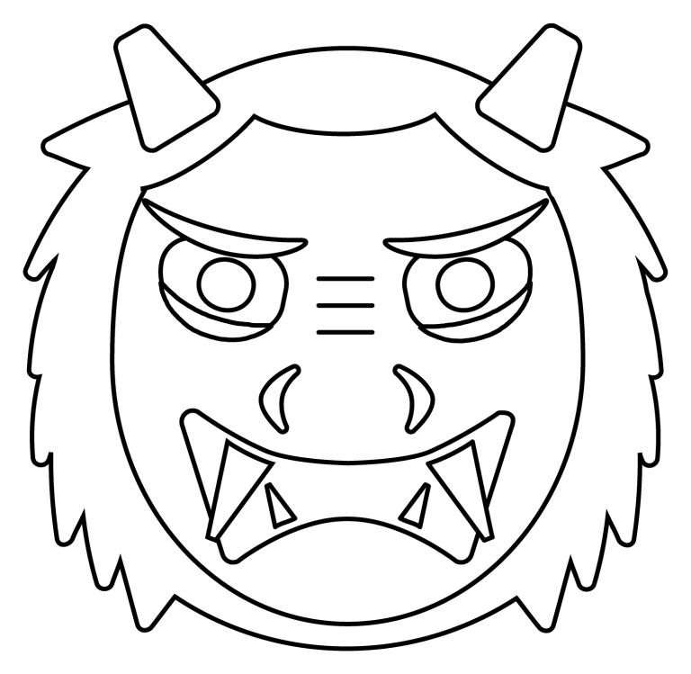 Ogre Emoji coloring page - ColouringPages