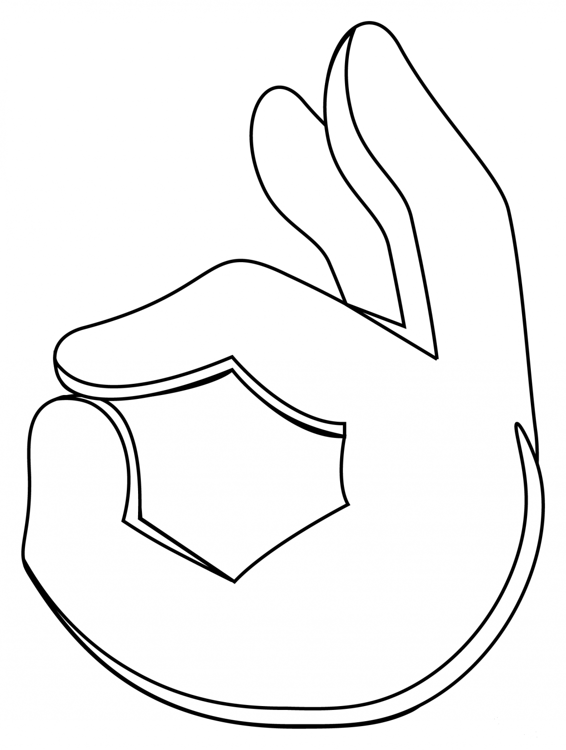 Ok Hand coloring page - ColouringPages