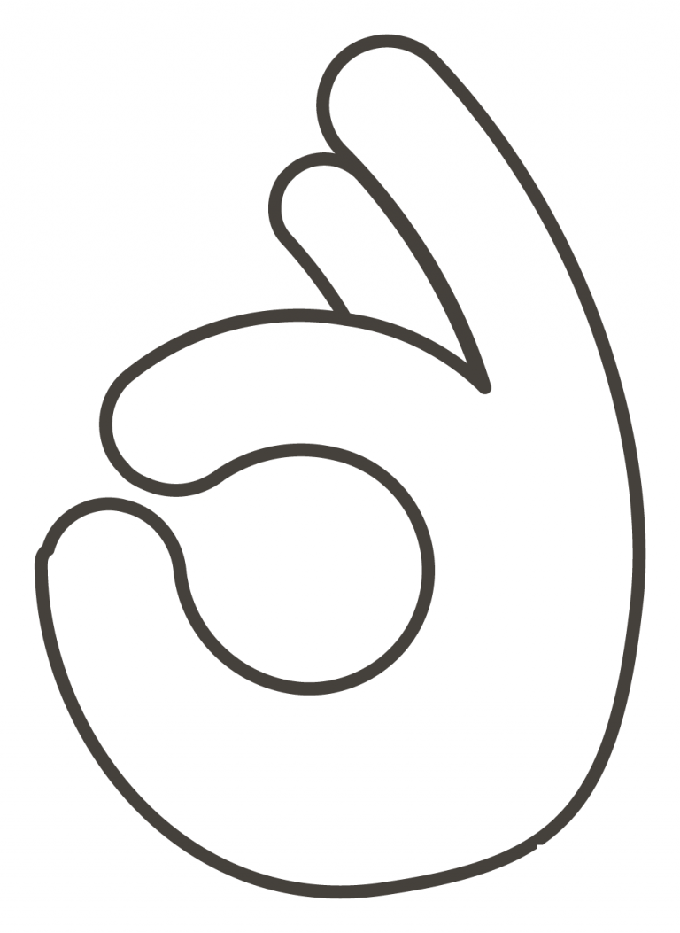 Ok Hand coloring page - ColouringPages
