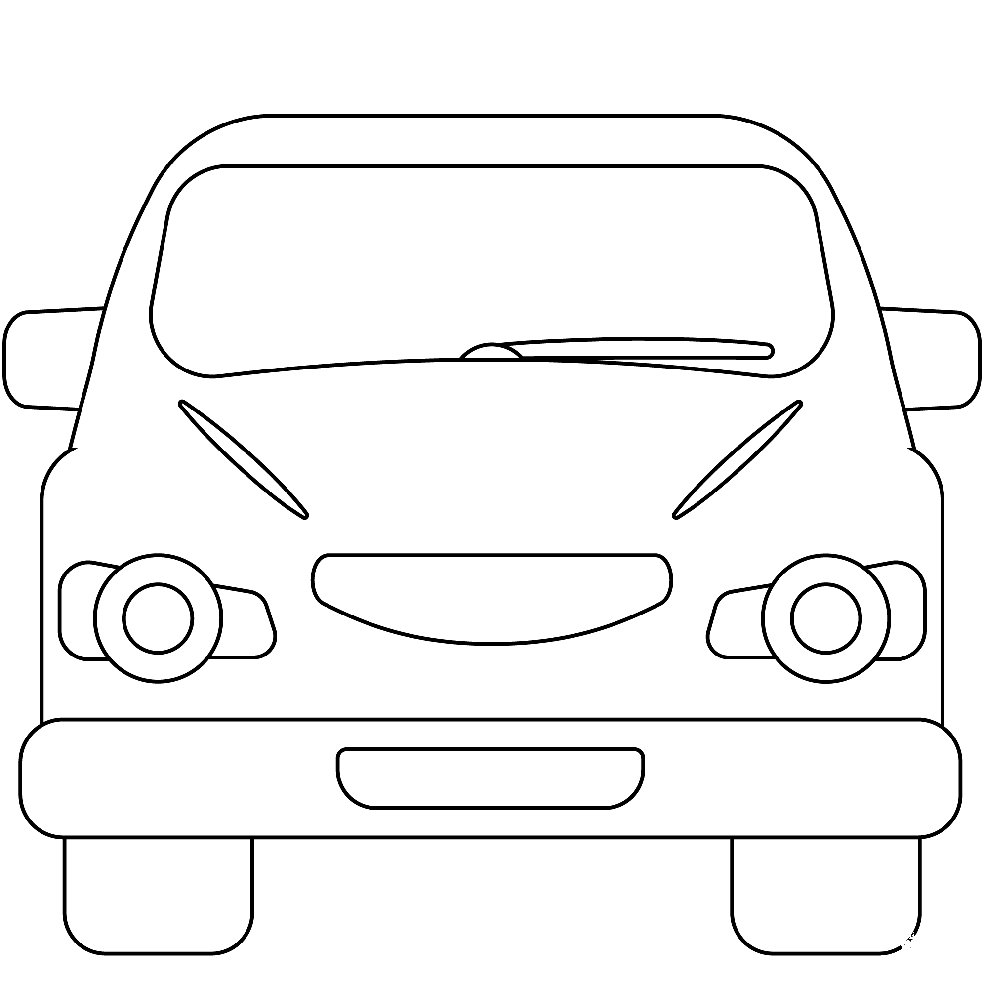 Oncoming Automobile Emoji coloring page - ColouringPages