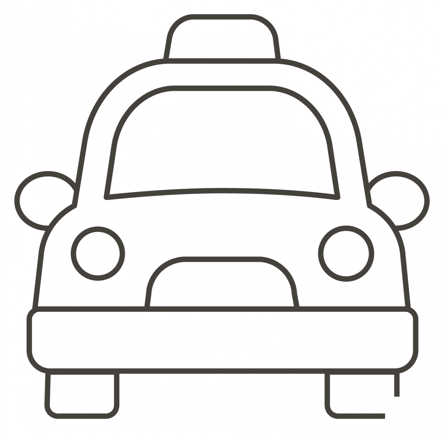 Oncoming Taxi coloring page - ColouringPages