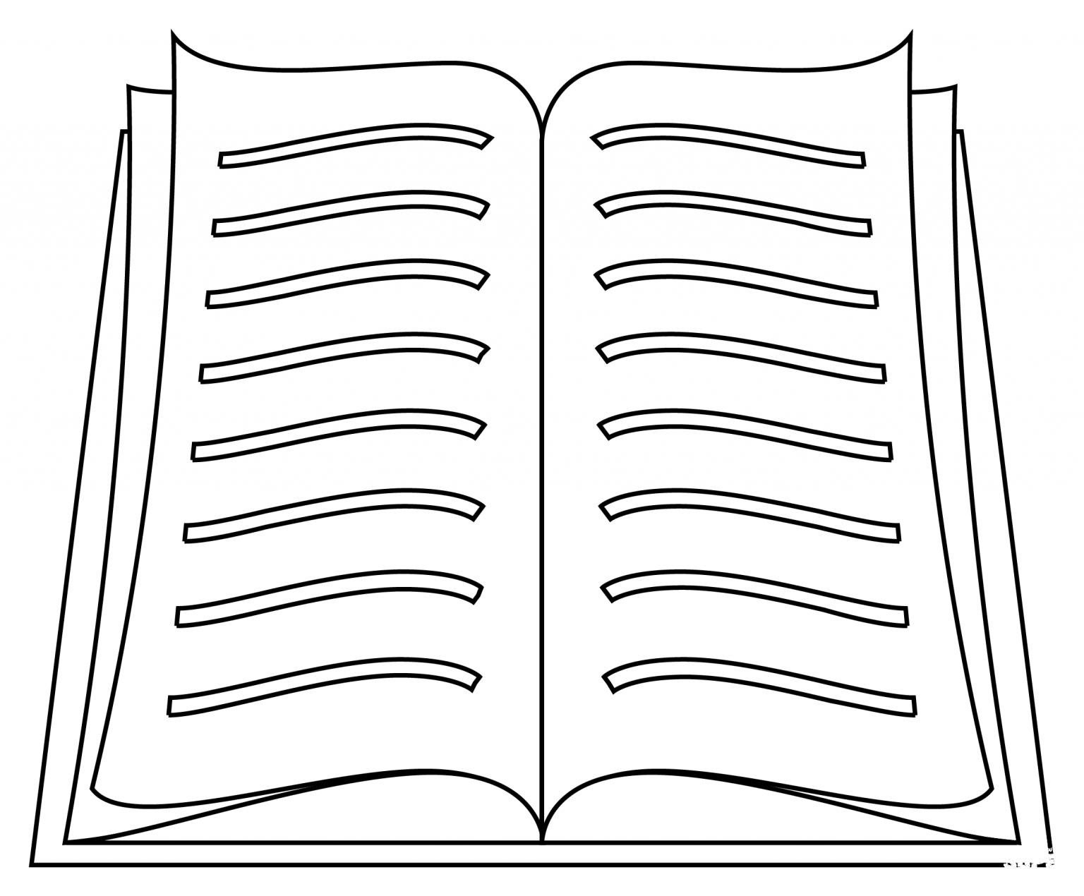 Open Book coloring page - ColouringPages