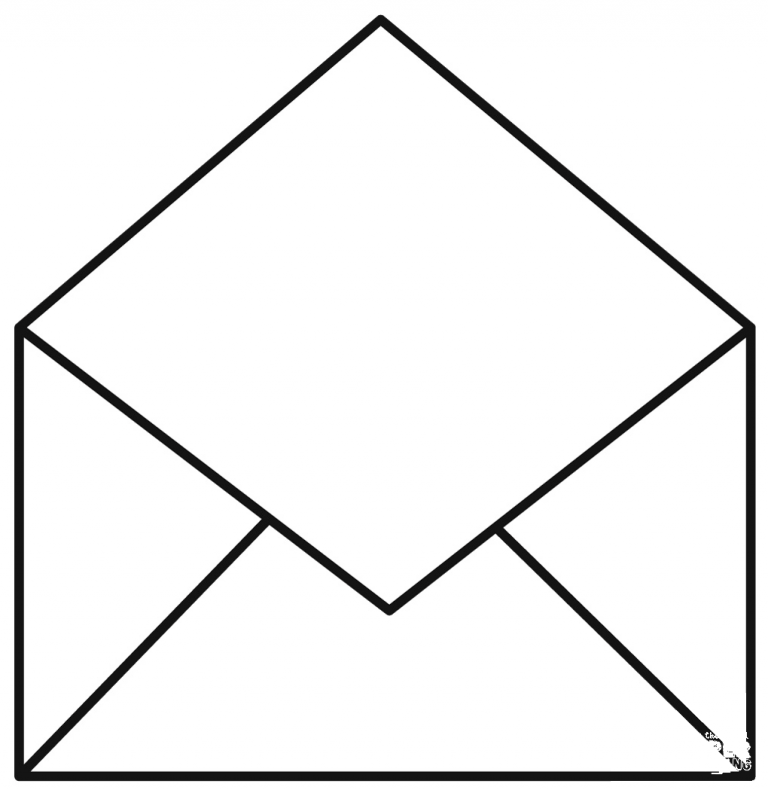 Open Envelope coloring page - ColouringPages