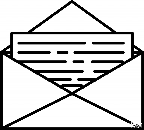 Open Envelope coloring page - ColouringPages