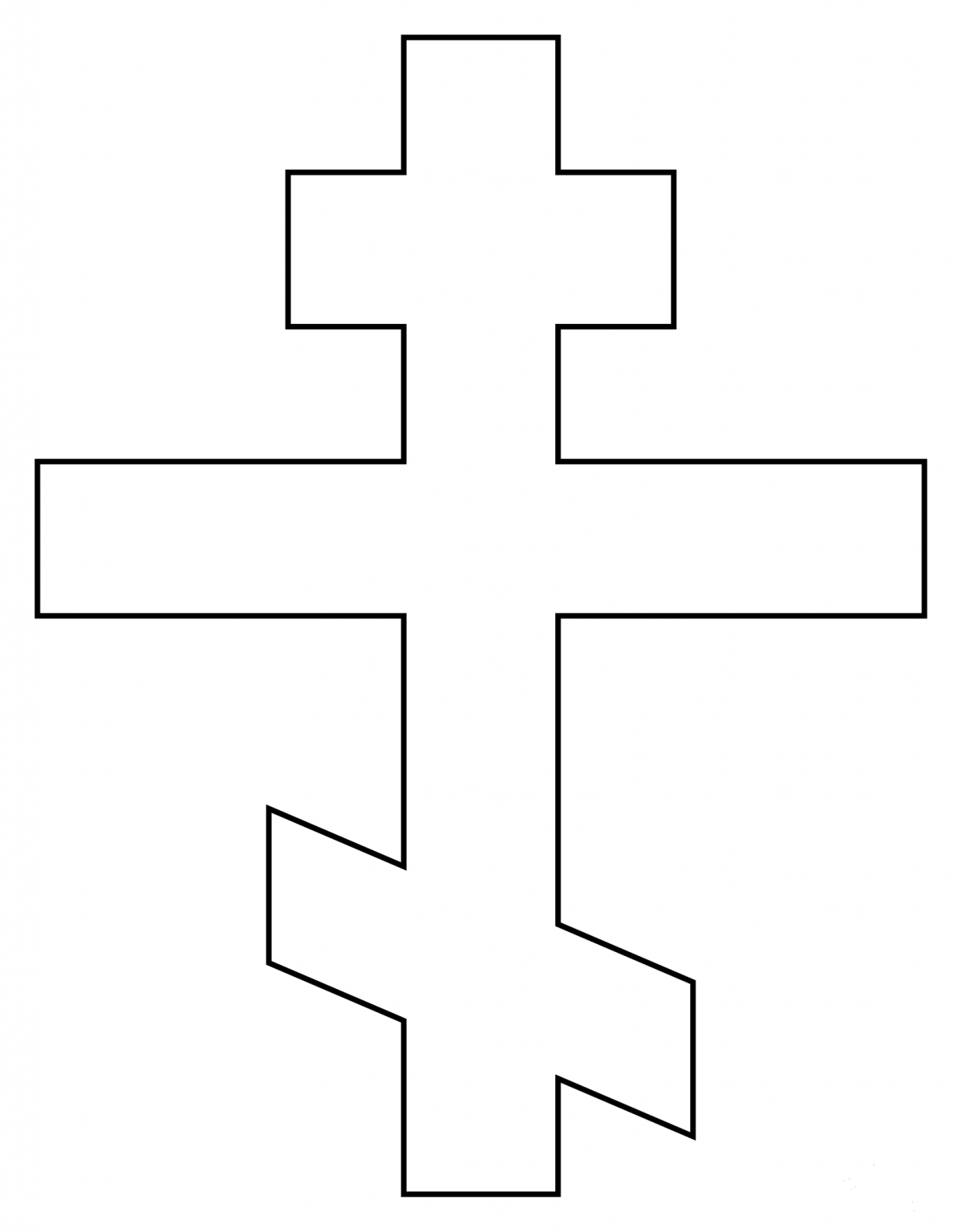 Orthodox Cross coloring page - ColouringPages