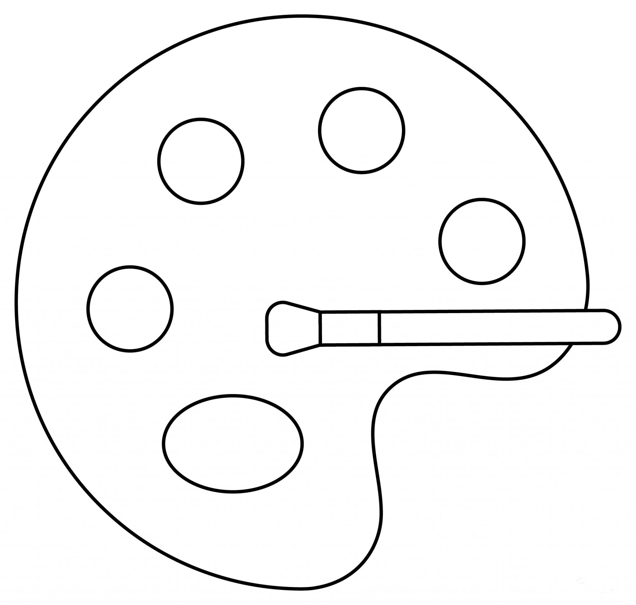 Paint Palette coloring page - ColouringPages