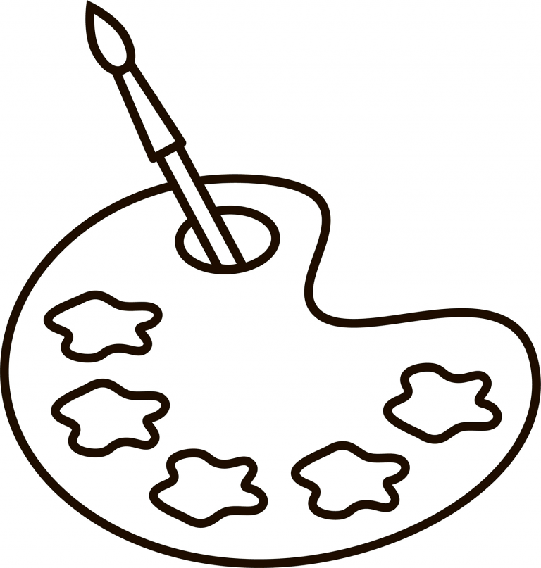 Paint Palette coloring page - ColouringPages