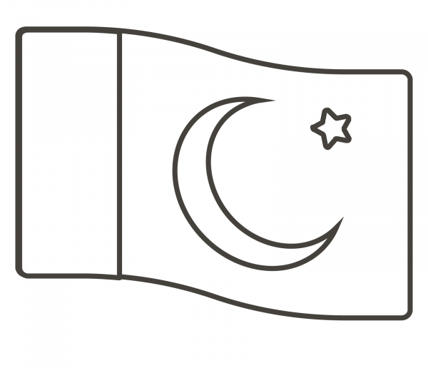 Pakistan Flag coloring page - ColouringPages