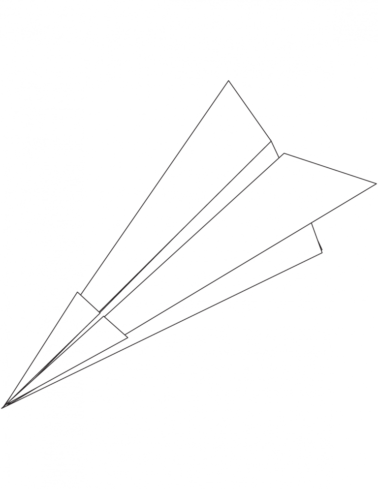 Paper Plane coloring page - ColouringPages