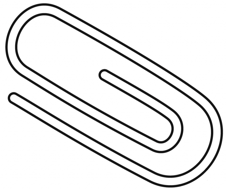 Paperclip coloring page - ColouringPages