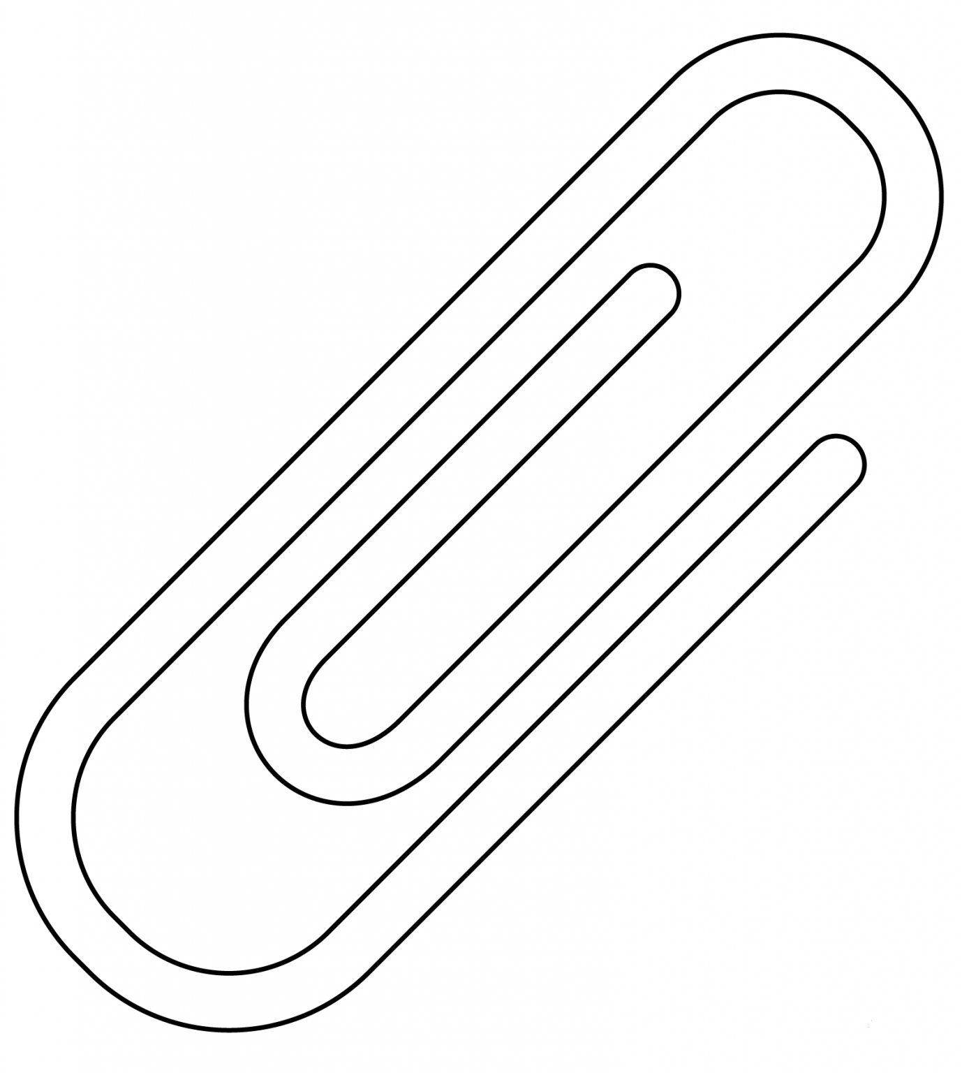 Paperclip Emoji coloring page - ColouringPages
