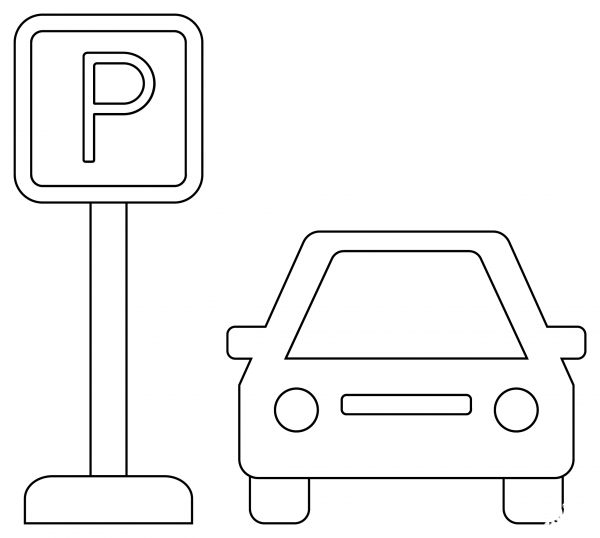 Parking Lot coloring page - ColouringPages