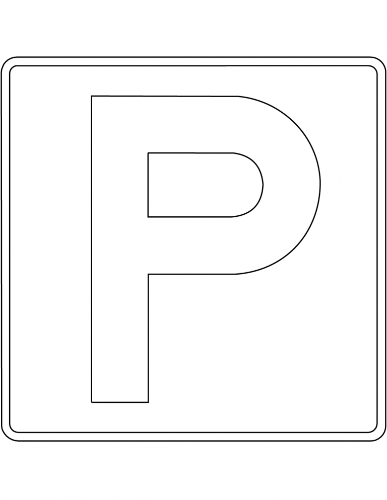 "Parking Place" Sign in Finland coloring page - ColouringPages