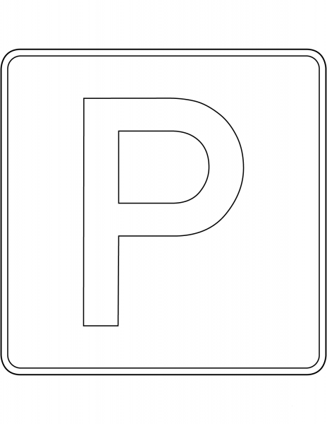 "Parking Place" Sign in Germany coloring page - ColouringPages