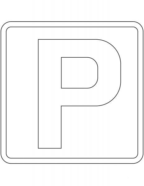 "Parking Place" Sign in the United Kingdom coloring page - ColouringPages