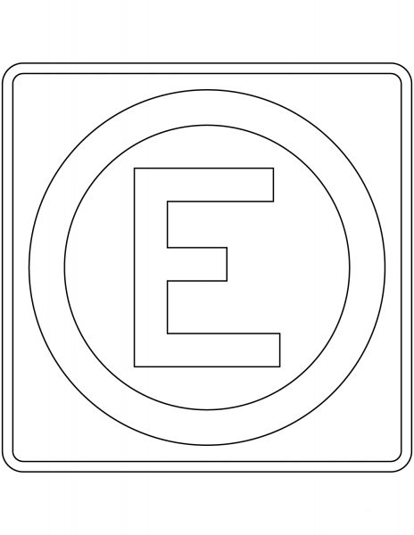 "Parking" Sign in Mexico coloring page - ColouringPages