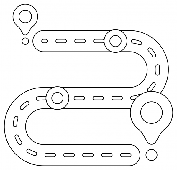 Pathway coloring page - ColouringPages