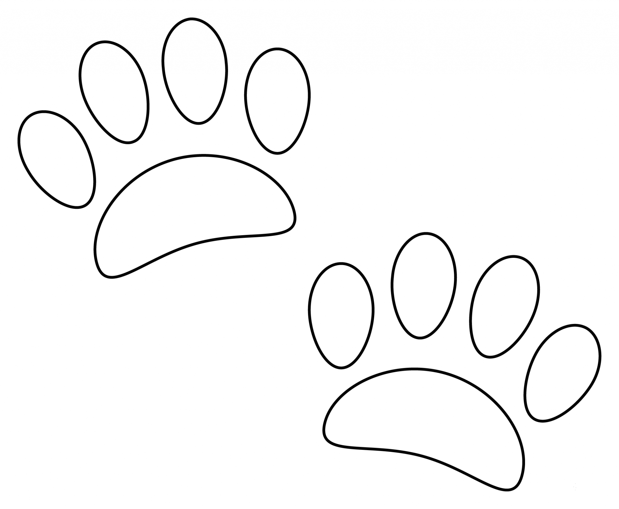 Paw Prints coloring page - ColouringPages