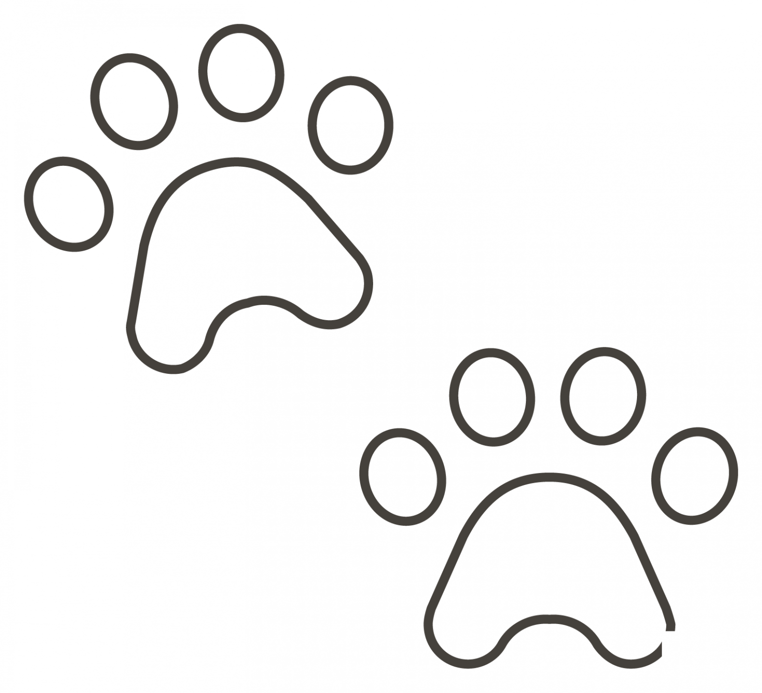 Paw Prints coloring page - ColouringPages