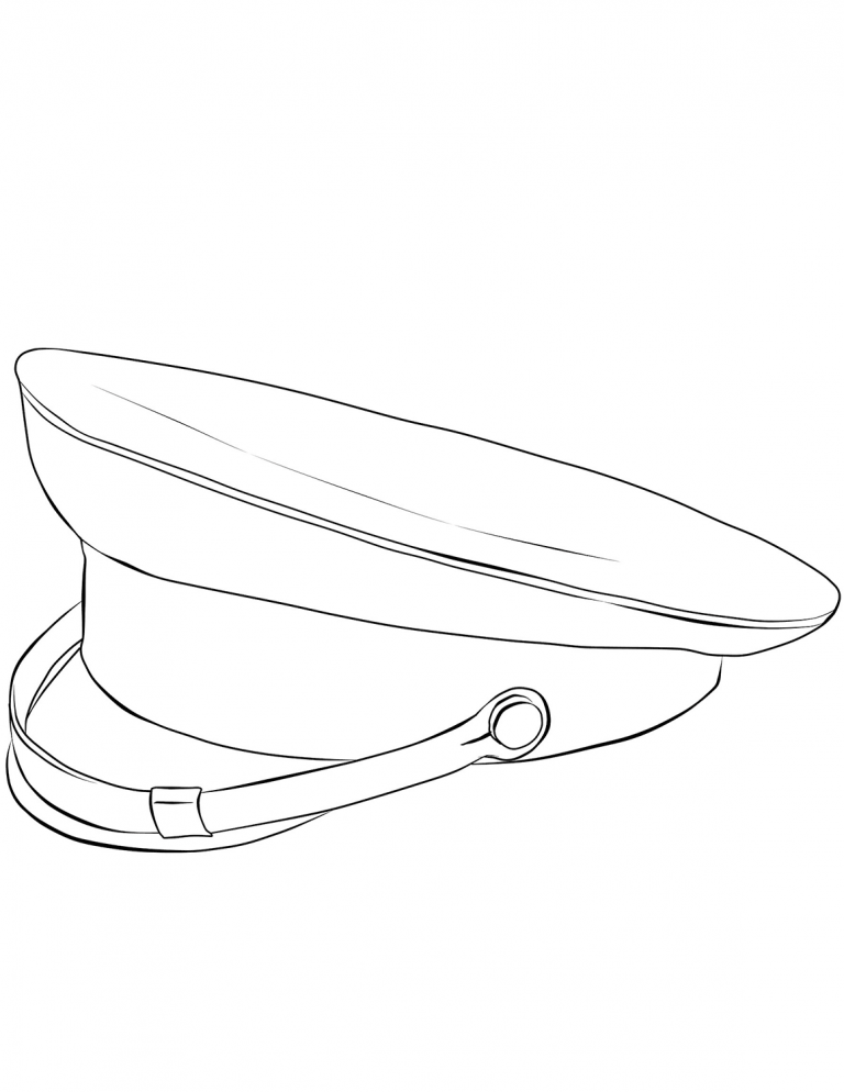 Peaked cap coloring page - ColouringPages