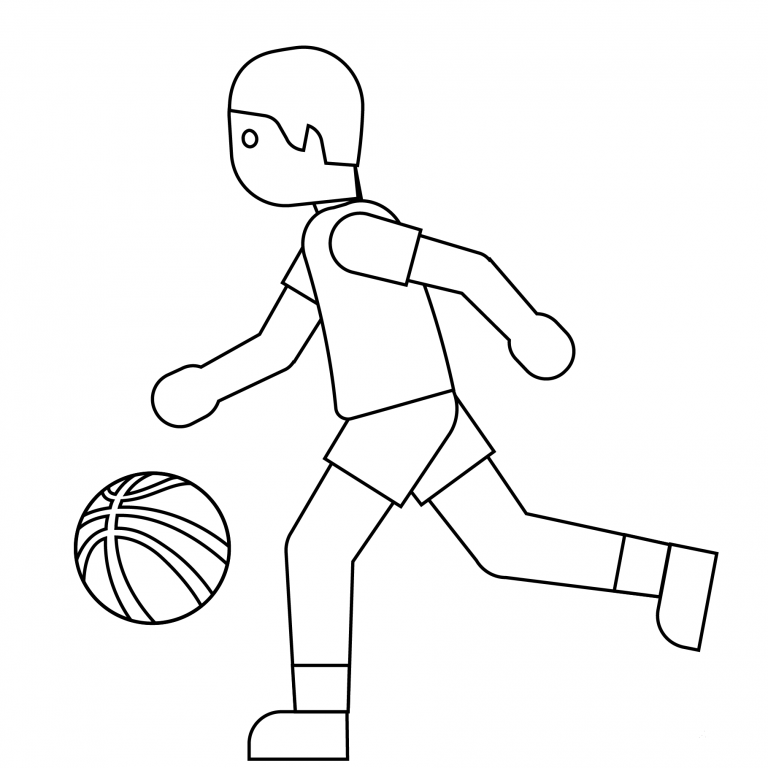 Person Bouncing Ball Emoji coloring page - ColouringPages