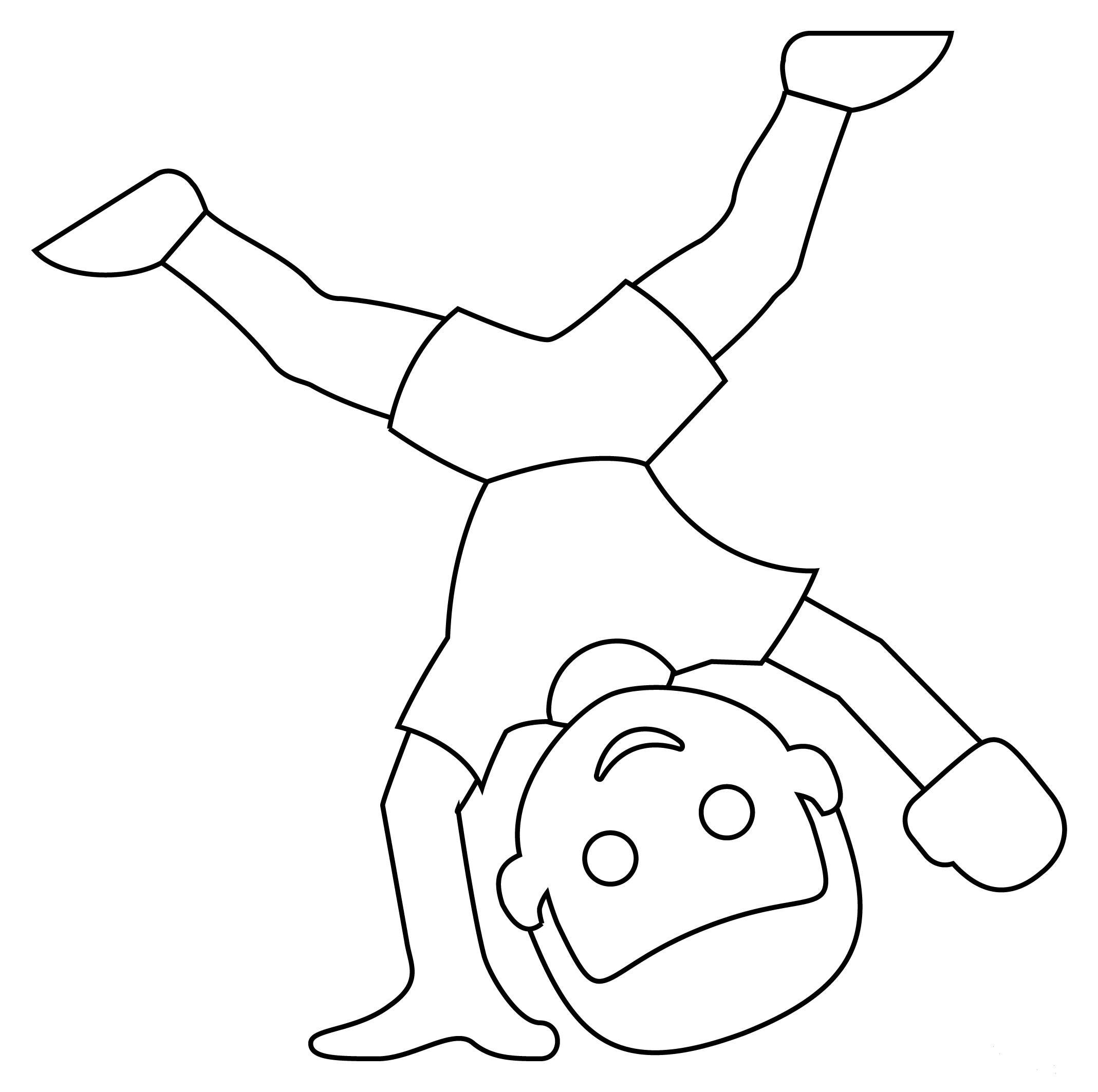 Person Cartwheeling coloring page - ColouringPages