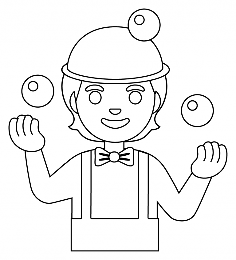 Person Juggling Emoji coloring page - ColouringPages