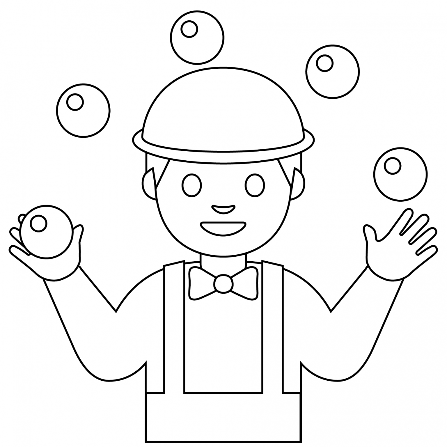 Person Juggling Emoji coloring page - ColouringPages