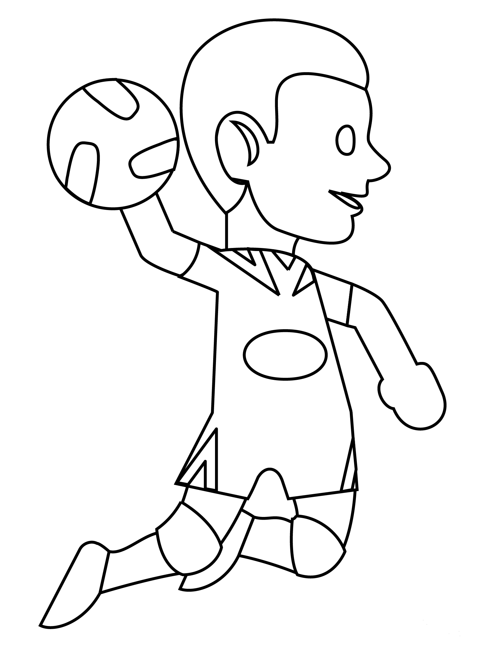 Person Playing Handball coloring page - ColouringPages