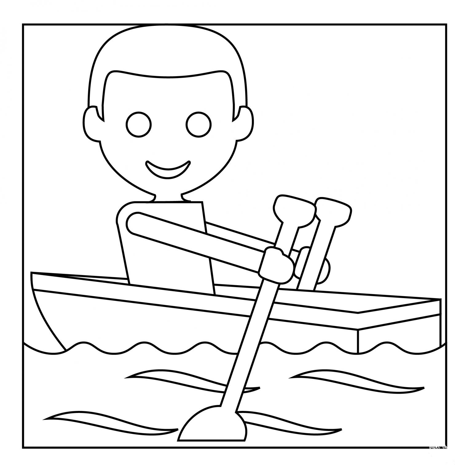 Person Rowing Boat coloring page - ColouringPages