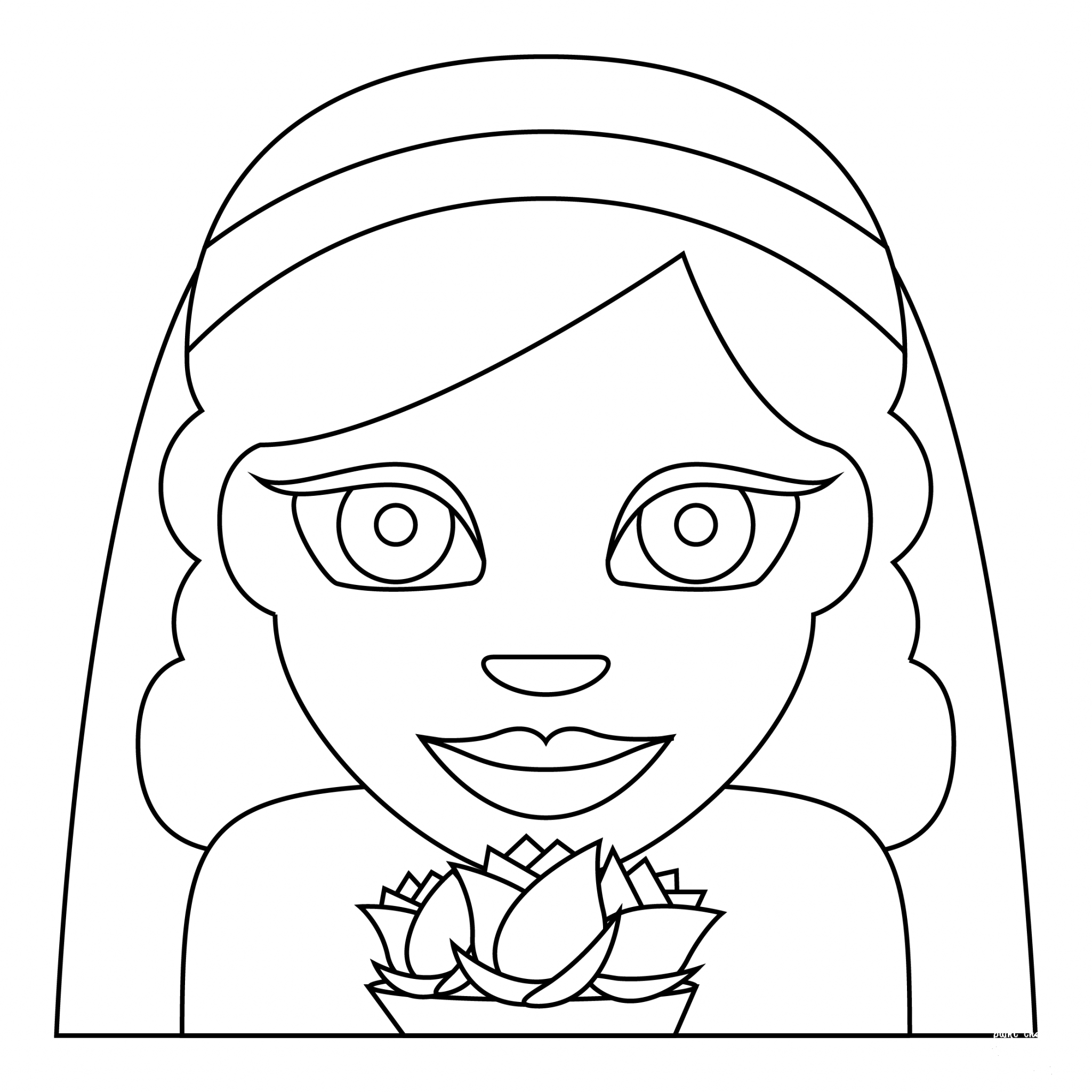 Person with Veil coloring page - ColouringPages