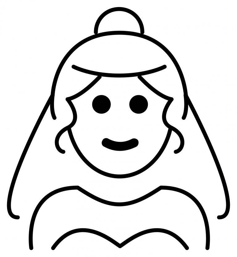 Person with Veil Emoji coloring page - ColouringPages
