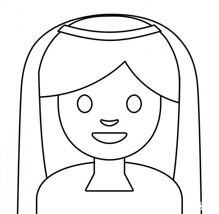 Person with Veil Emoji coloring page - ColouringPages