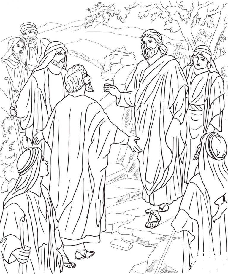 Peter's Confession of Christ coloring page - ColouringPages