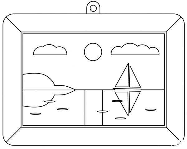 Photo Frame coloring page - ColouringPages