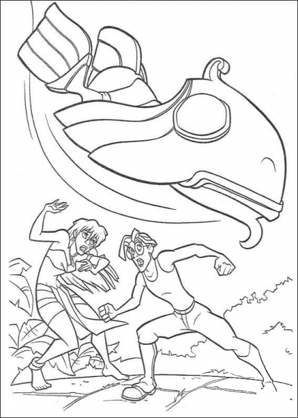 Atlantis flying machine coloring page - ColouringPages