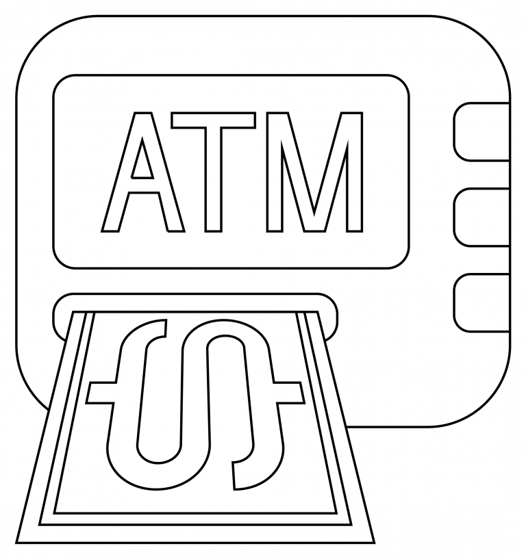 ATM Sign coloring page - ColouringPages