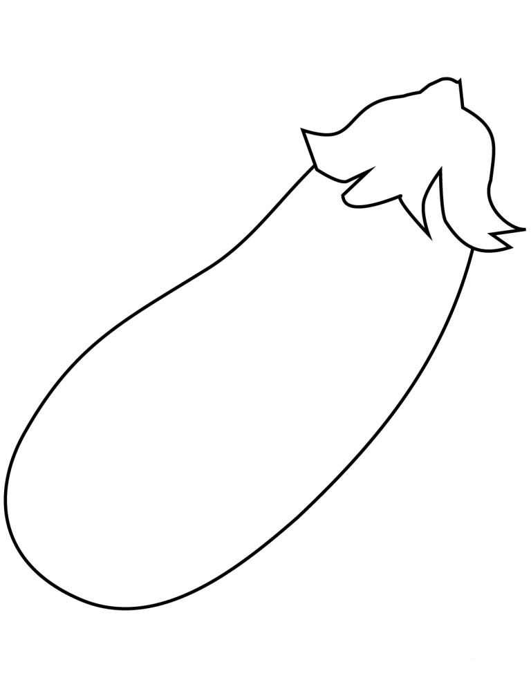 Aubergine coloring page - ColouringPages