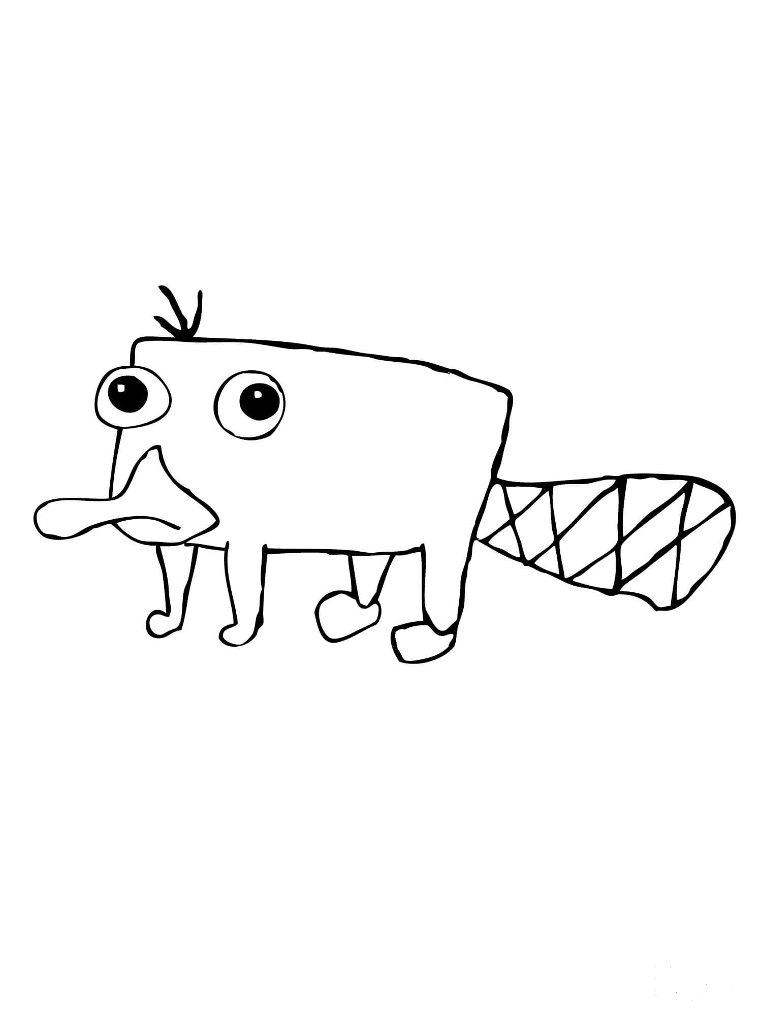 Baby Perry The Platypus Is Crawling Along The Ground coloring page ...