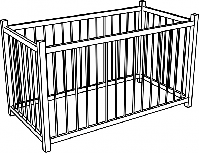 Baby Playpen Crib coloring page - ColouringPages