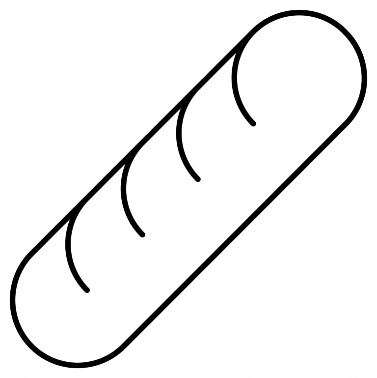 Baguette Bread Emoji coloring page - ColouringPages