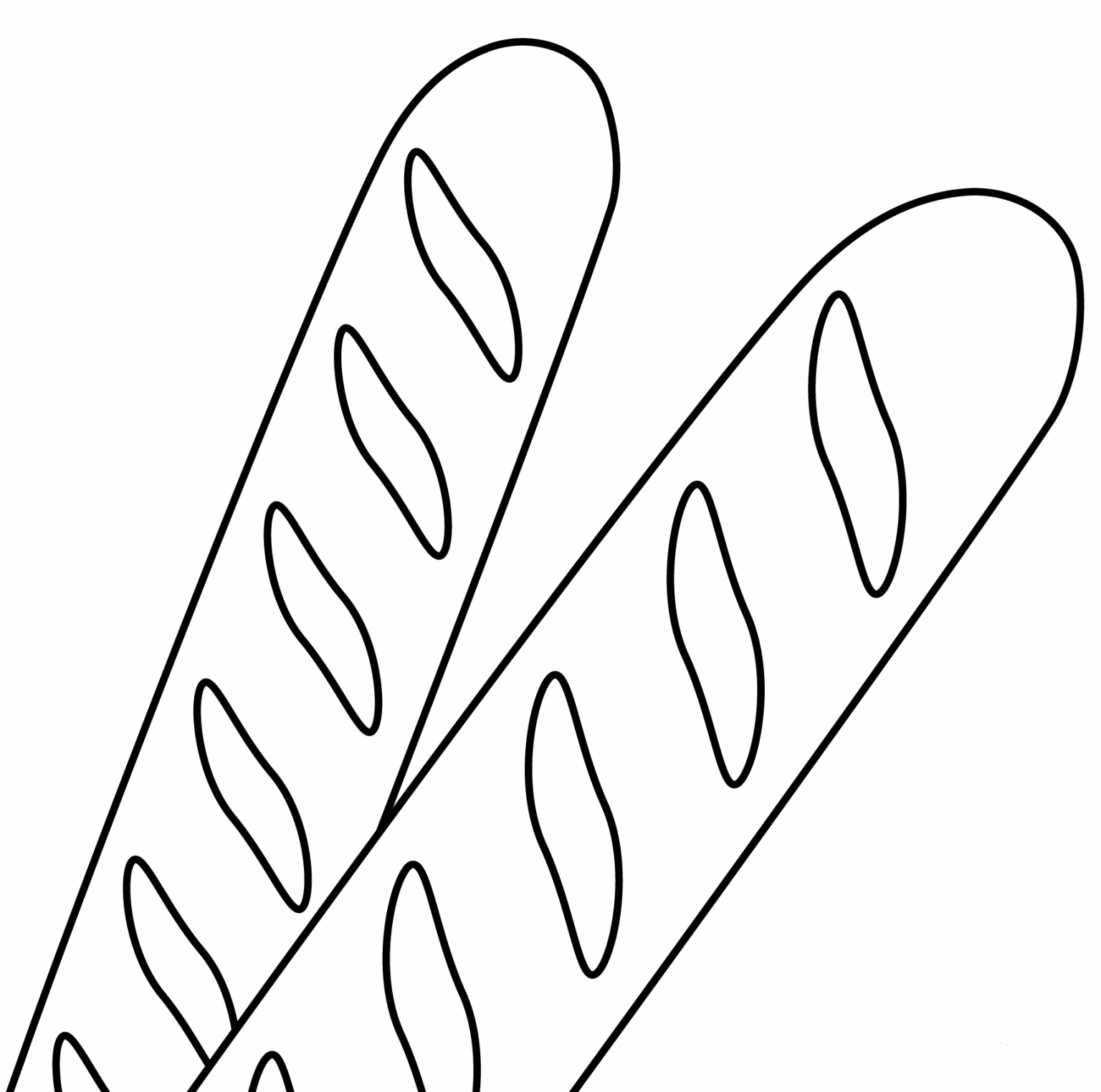 Baguette Bread Emoji coloring page - ColouringPages