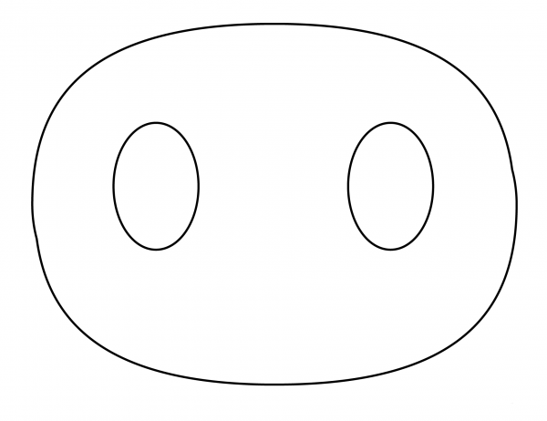 Pig Snout Emoji coloring page - ColouringPages