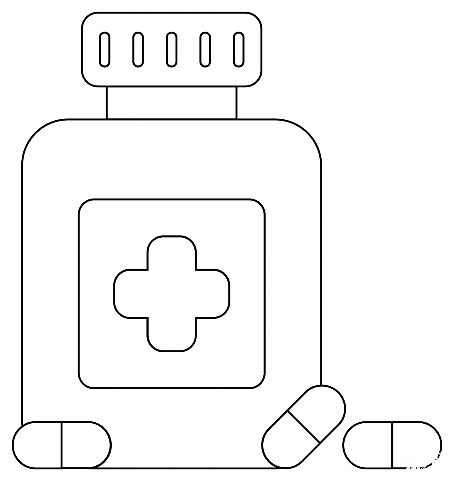 Pill Bottle coloring page - ColouringPages
