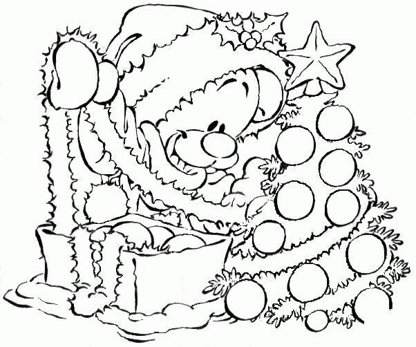Pimboli And New Year Tree coloring page - ColouringPages