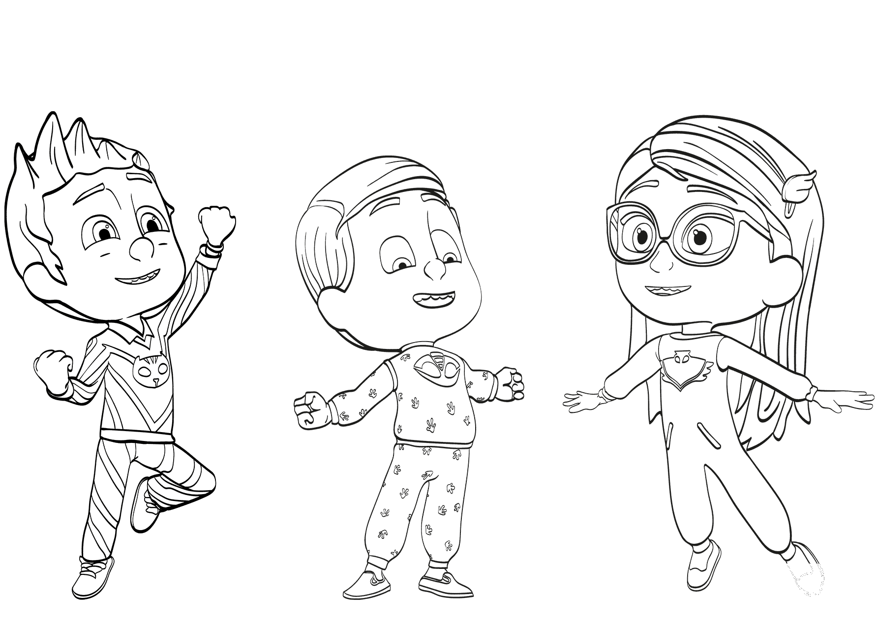 PJ Masks Pajama Heroes coloring page - ColouringPages