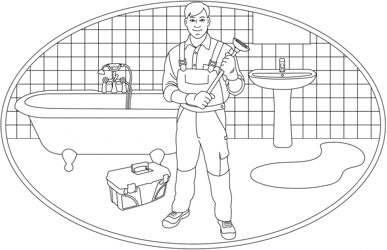 Plumber coloring page - ColouringPages